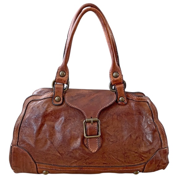 Campomaggi | Bags | Vintage Campomaggi Brown Leather Handbag Purse In ...